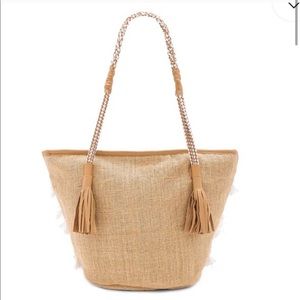 SHASHI | Bags | Shashi Belly Tote Natural Tassel Beige Boho | Poshmark